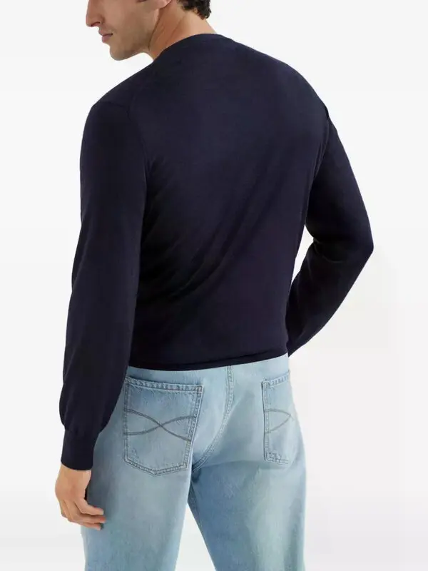 Brunello Cucinelli Ribbed V-neck Sweater