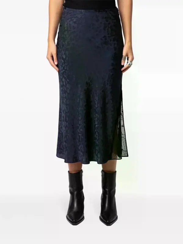 Zadig&Voltaire Jayla Leopard-print Silk Skirt
