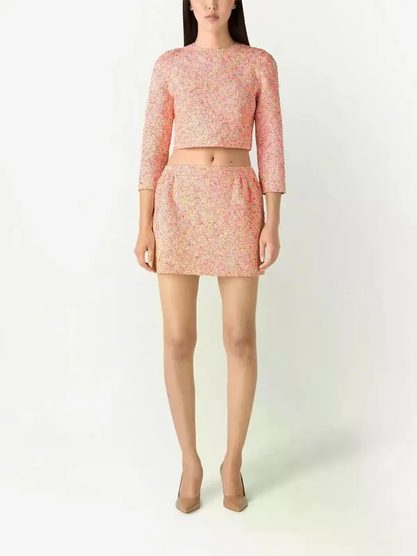 St. John Novelty Textured Tweed Top
