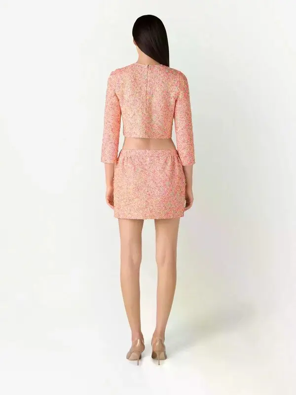 St. John Novelty Textured Tweed Top