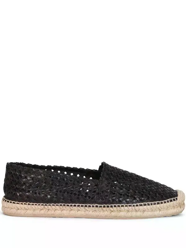 Dolce & Gabbana Woven Leather Espadrilles