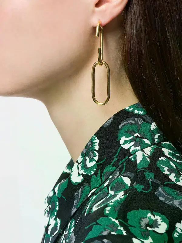 MARIA BLACK Oval Link Earring