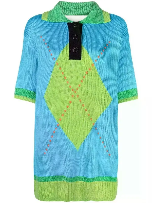 Andersson Bell Intarsia-knit Top