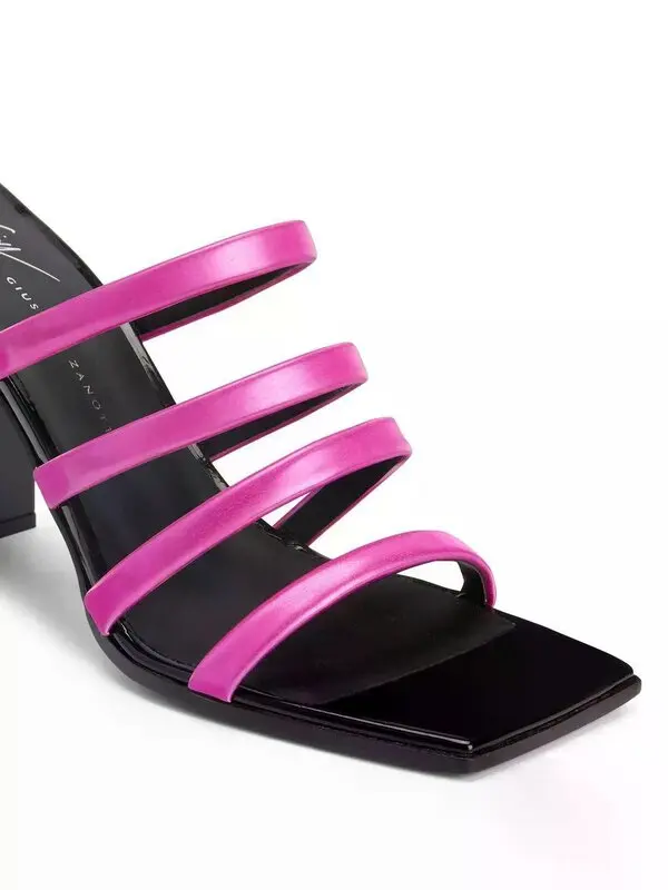 GIUSEPPE ZANOTTI 85mm Shangay Mules - Black