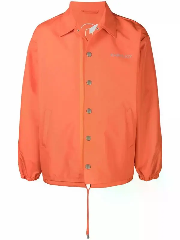 Khrisjoy Drawstring Waist Shirt Jacket - Orange