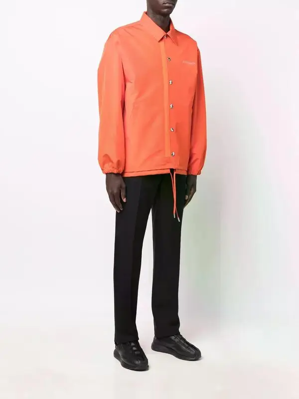 Khrisjoy Drawstring Waist Shirt Jacket - Orange