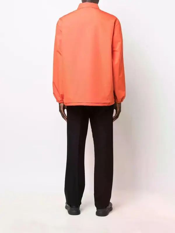 Khrisjoy Drawstring Waist Shirt Jacket - Orange