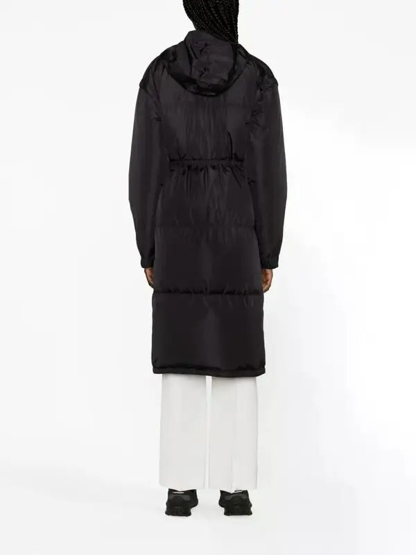 Prada Re-nylon Down Coat - Black