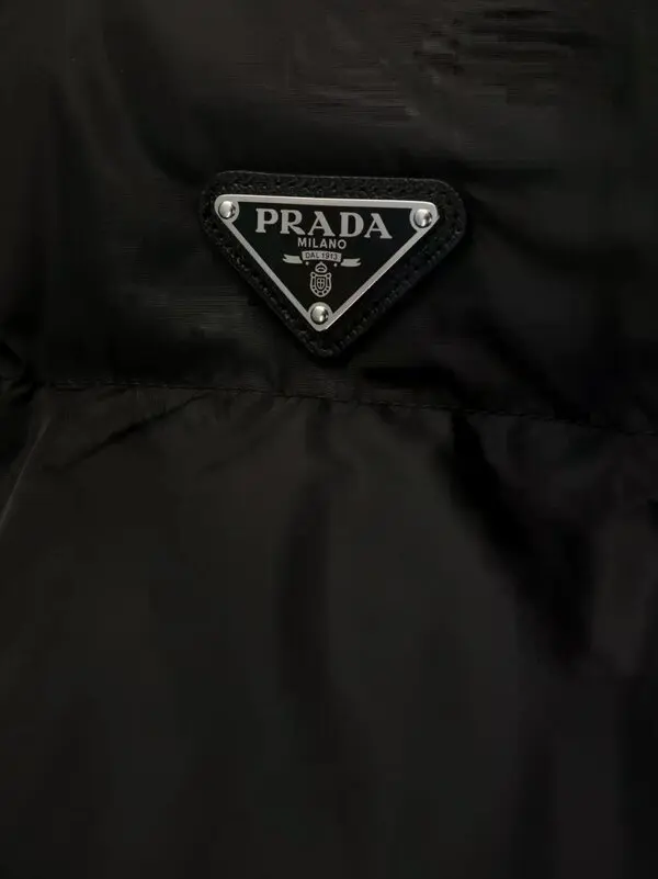 Prada Re-nylon Down Coat - Black