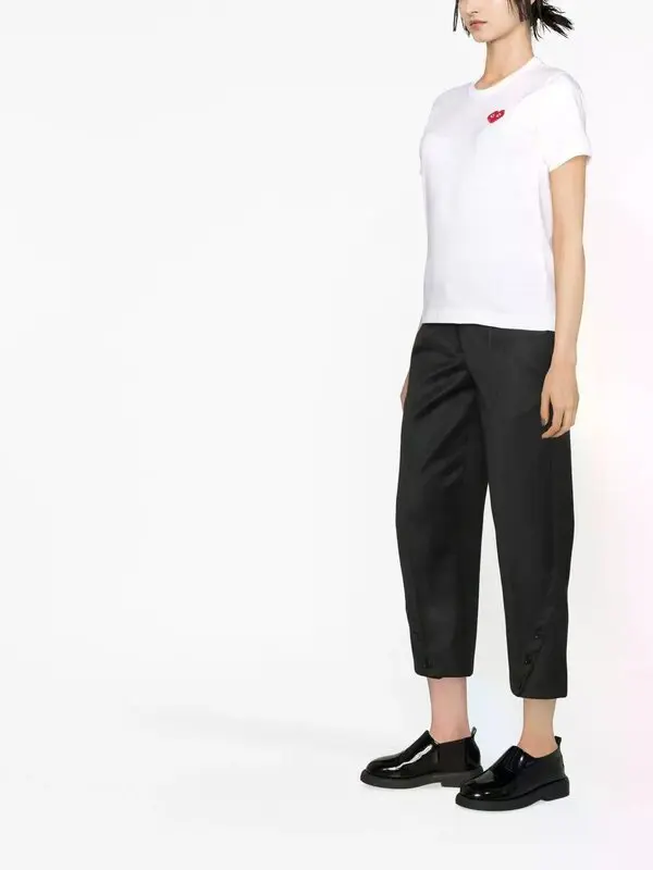 Play Comme Des Garcon Logo-embroidered T-shirt