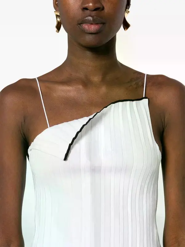 Jacquemus Pleated Tank Top - White