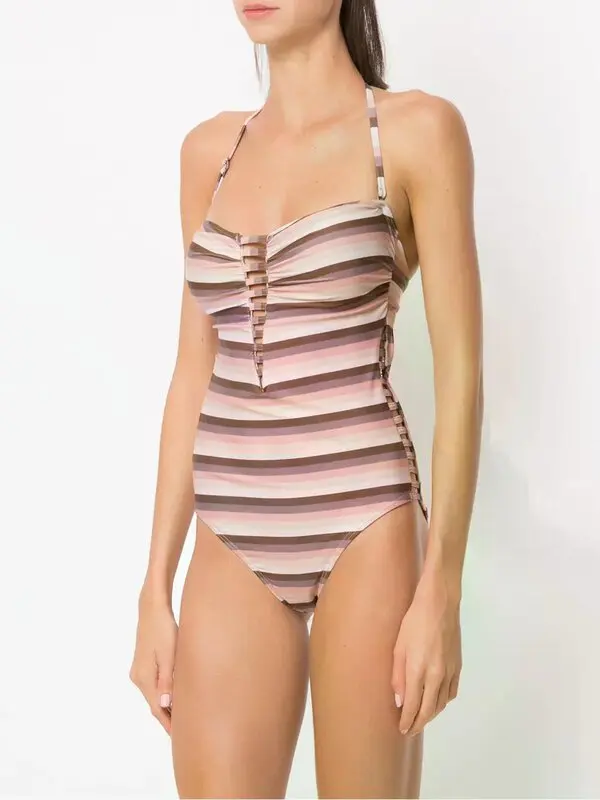 AMIR SLAMA Striped Swimsuit