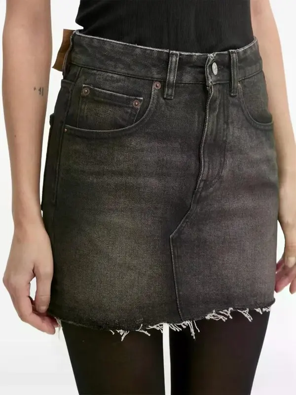 MAISON MARGIELA Frayed Denim Skirt - Grey