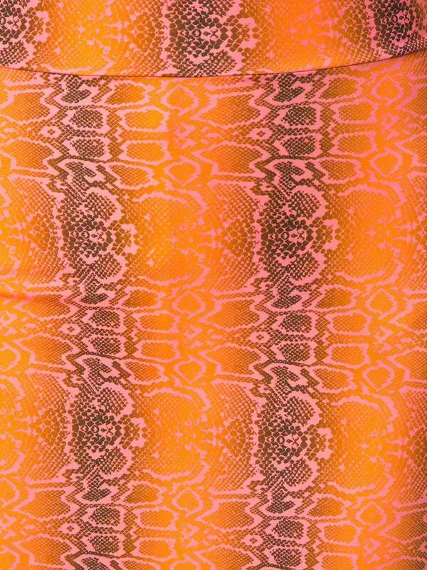 AMIR SLAMA Python Print Slim Fit Skirt