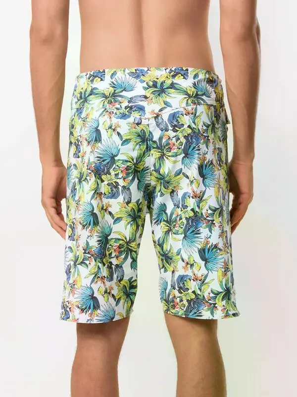 AMIR SLAMA Foliage Print Swim Short