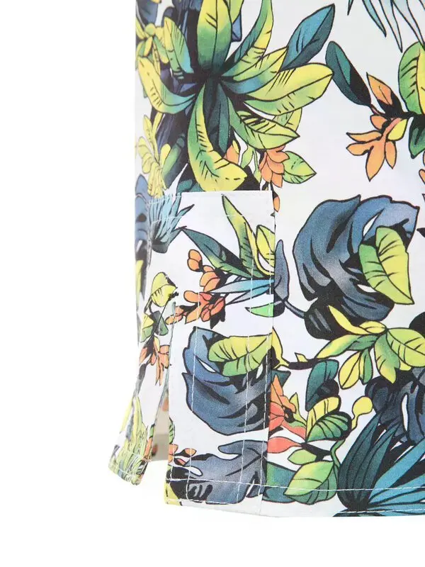 AMIR SLAMA Foliage Print Swim Short