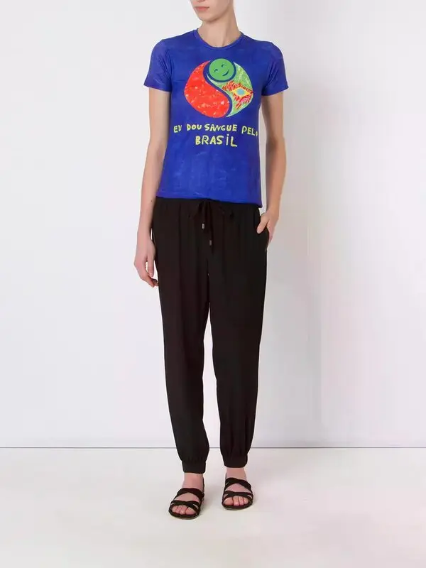 AMIR SLAMA Printed Polyester T-shirt