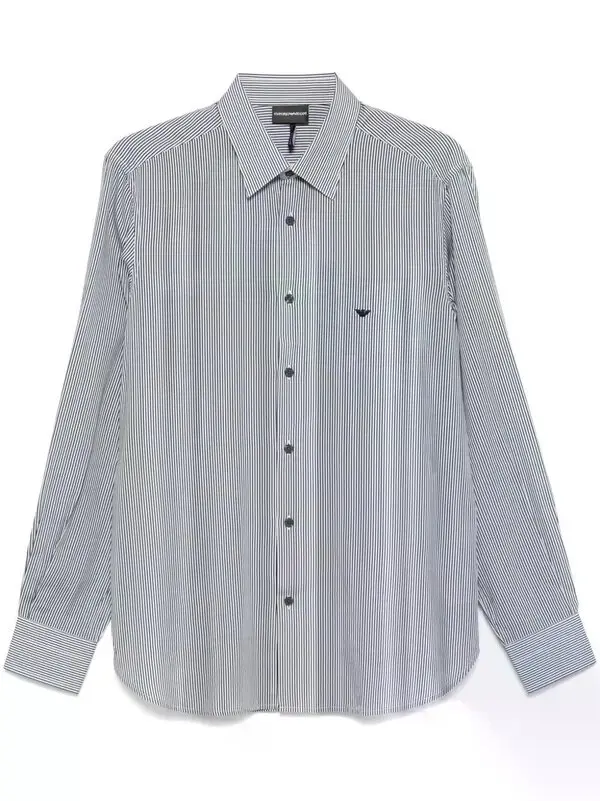 Emporio Armani Pinstripe Shirt - Blue