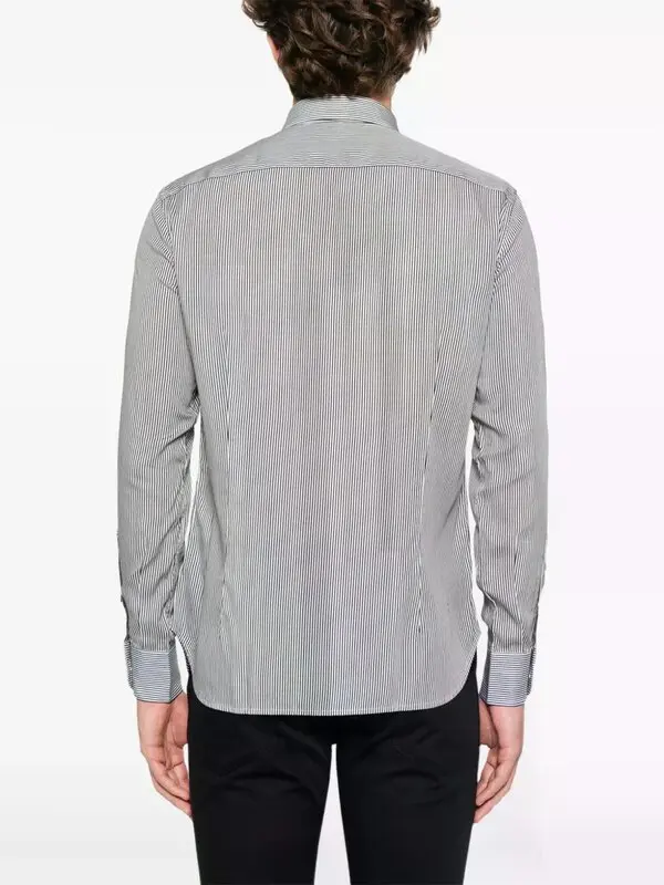 Emporio Armani Pinstripe Shirt - Blue