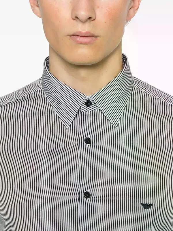Emporio Armani Pinstripe Shirt - Blue