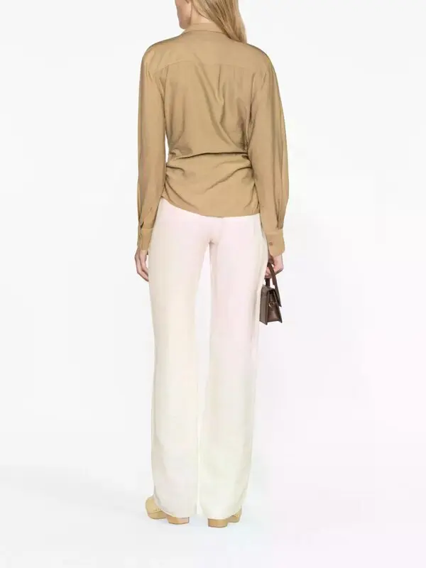Jacquemus La Chemise Bahia Draped Shirt - Neutrals