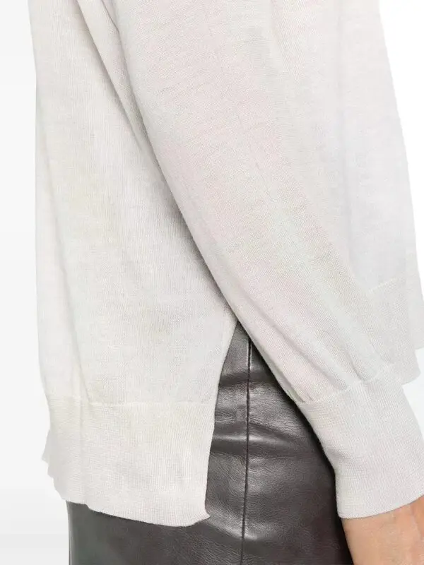 BLANCA VITA Fine-knit Virgin Wool Sweater - Pink