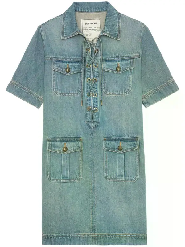 Zadig&Voltaire Denim Mini Dress - Blue