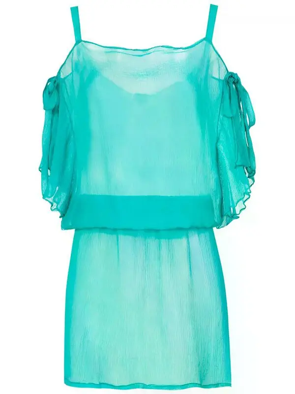 AMIR SLAMA Silk Beach Cover-up - Green