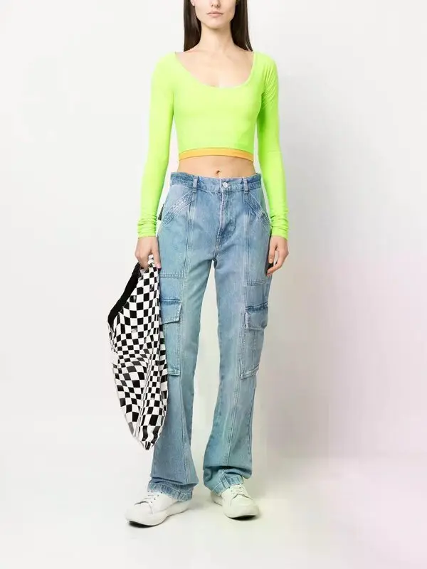 Sunnei Layered Long-sleeved Crop Top