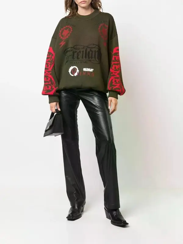 Vetements Graphic Print Merino Wool Jumper