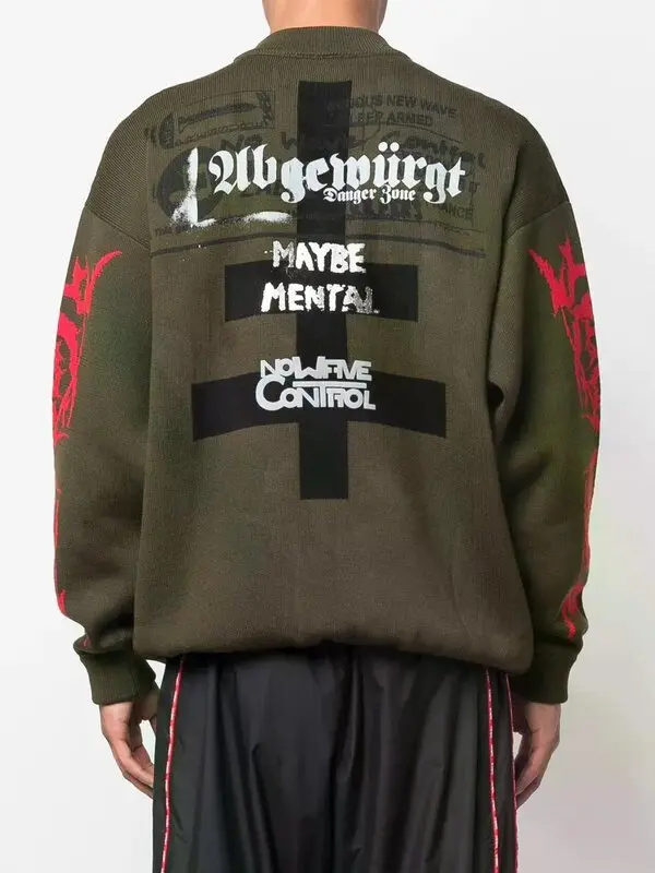 Vetements Graphic Print Merino Wool Jumper