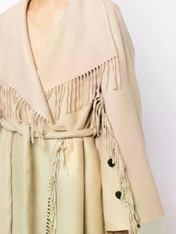 Goen.j Double-faced Fringed Coat