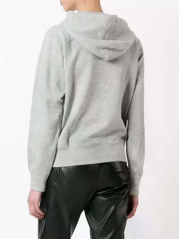 Play Comme Des Garcon Zip-up Hoodie With Heart Appliqu