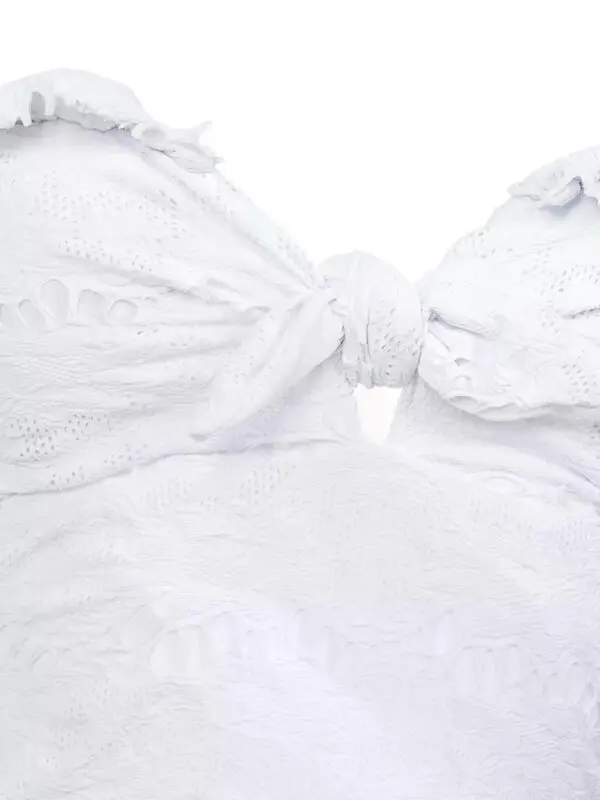 AMIR SLAMA Texture Ruffled Swimsuit