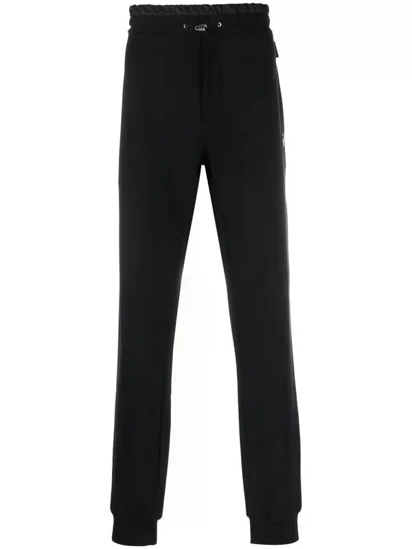 Philipp Plein Logo-patch Drawstring Track Pants - Black