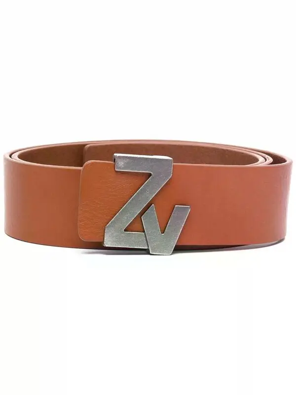 Zadig&Voltaire Logo-buckle Leather Belt - Brown