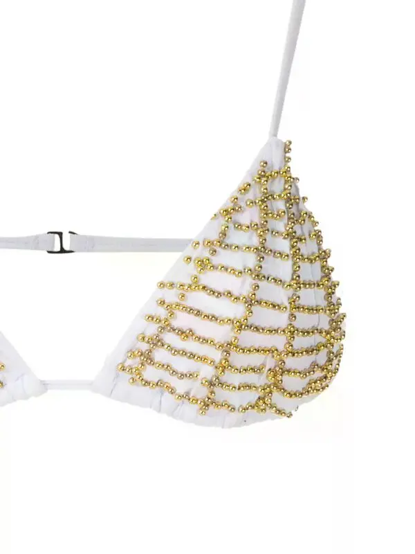 AMIR SLAMA Beaded Triangle Bikini Set