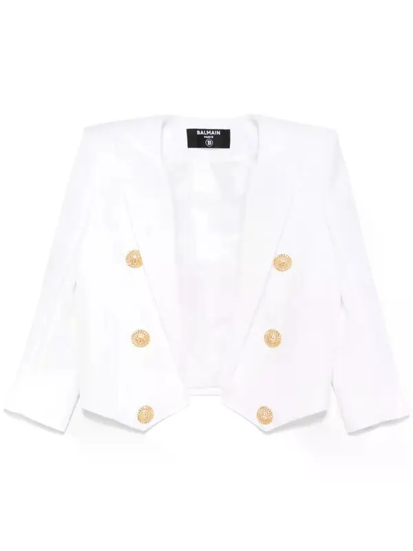 Balmain Textured Blazer - White