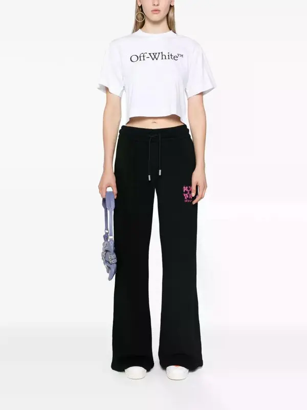 Off-White Logo-print Cropped T-shirt