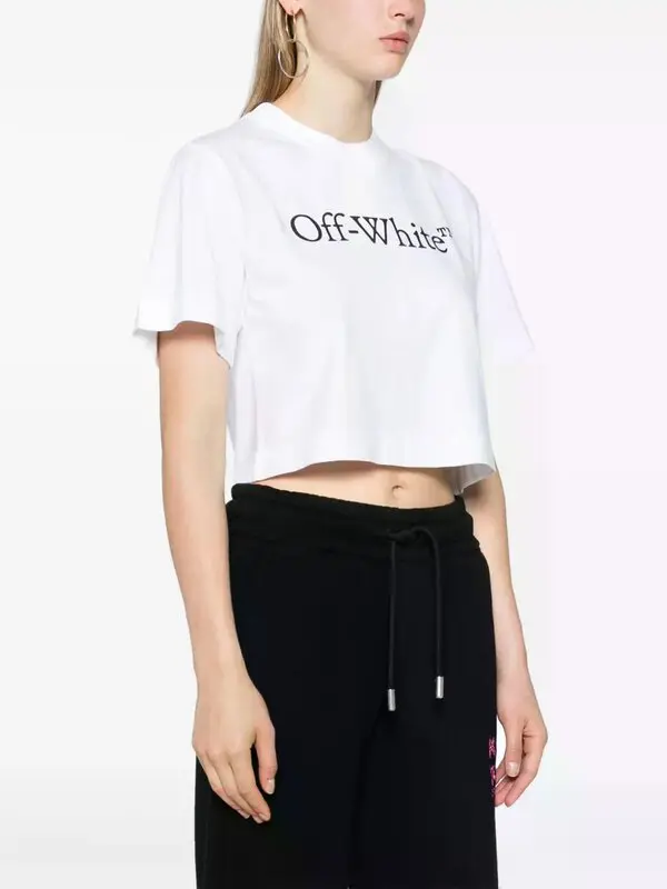Off-White Logo-print Cropped T-shirt