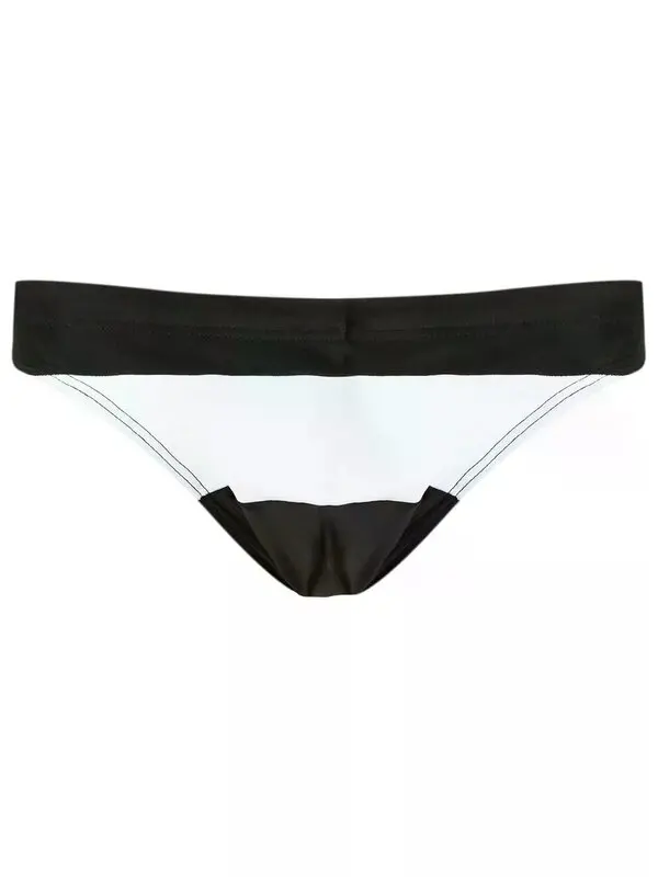 AMIR SLAMA Bicolor Swim Trunks - Black