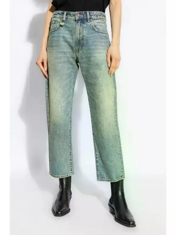 R13 Logo-appliqué Straight Leg Jeans