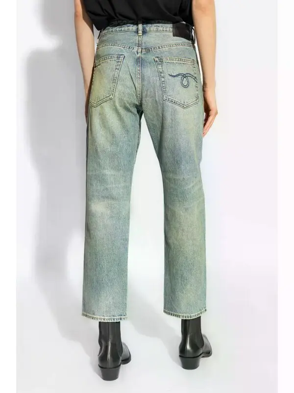 R13 Logo-appliqué Straight Leg Jeans