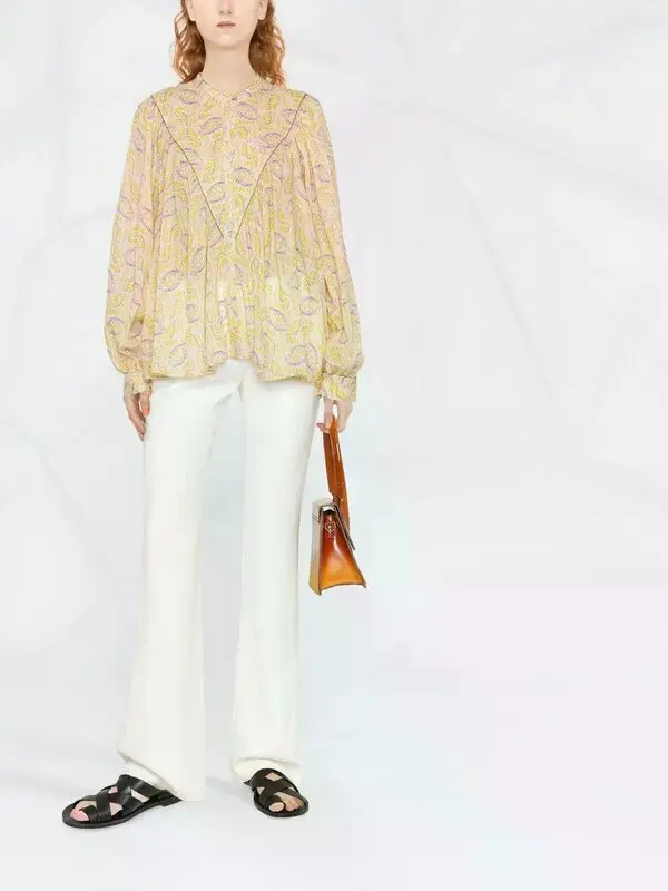 FORTE_FORTE Abstract-print Blouse