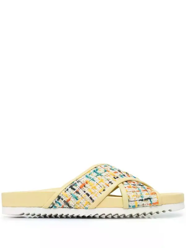 MADISON MAISON Crossover Strap Sandals - Yellow
