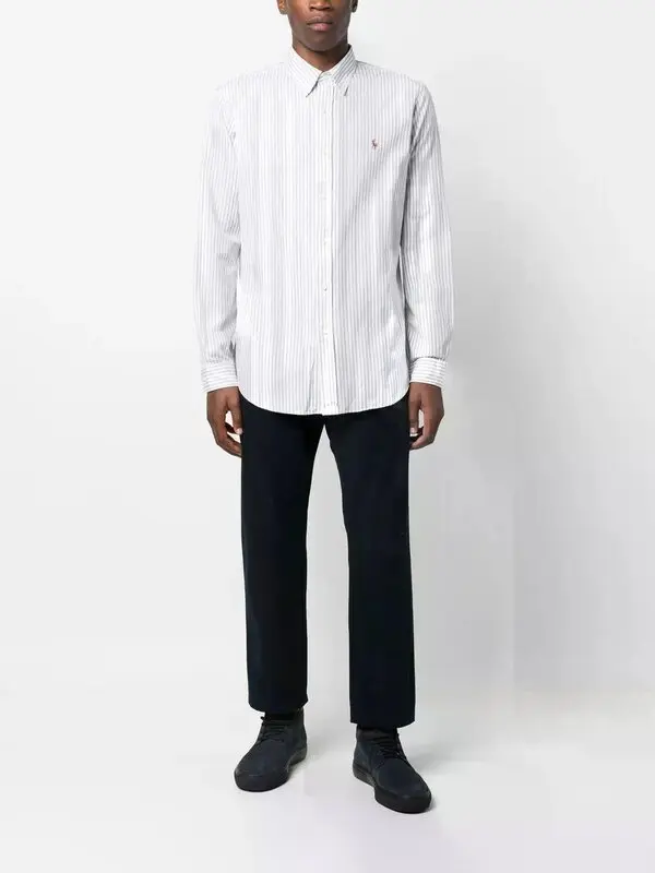 Polo Ralph Lauren Striped Button-down Shirt - Grey