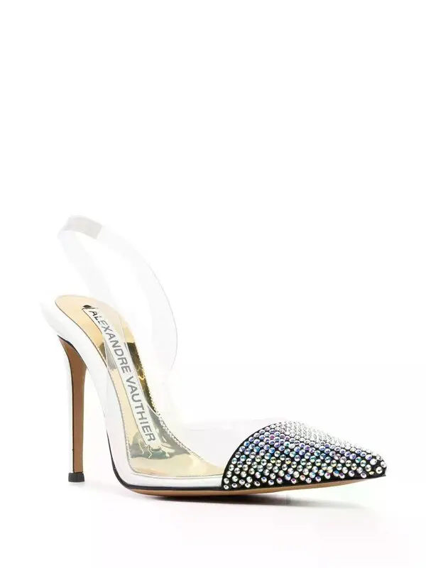Alexandre Vauthier Amber Ghost 100mm Stiletto Pumps - White
