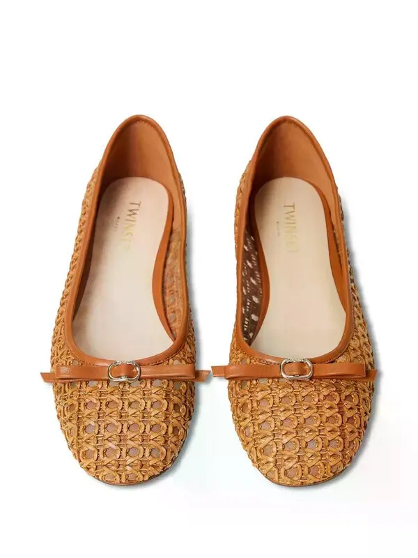 TWINSET Bow-detail Ballet Flats