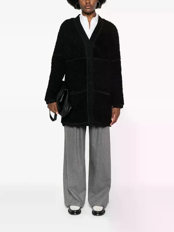 Giorgio Armani Long Bouclé Cardigan-coat