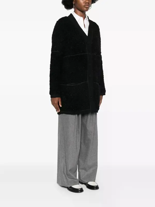 Giorgio Armani Long Bouclé Cardigan-coat